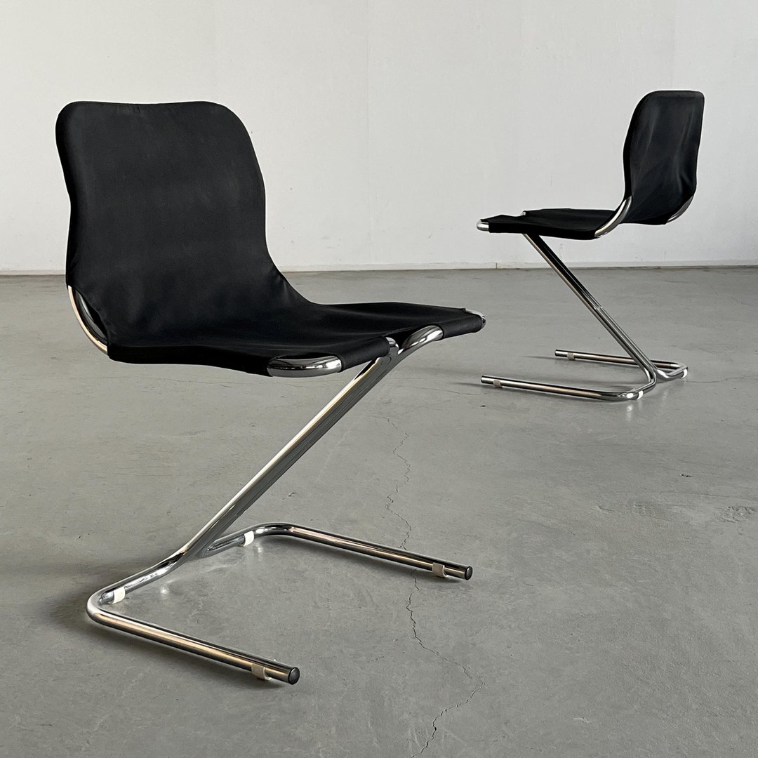 Pair of Vintage Modernist 'Formula' Cantilever Dining Chairs by Ruud ...