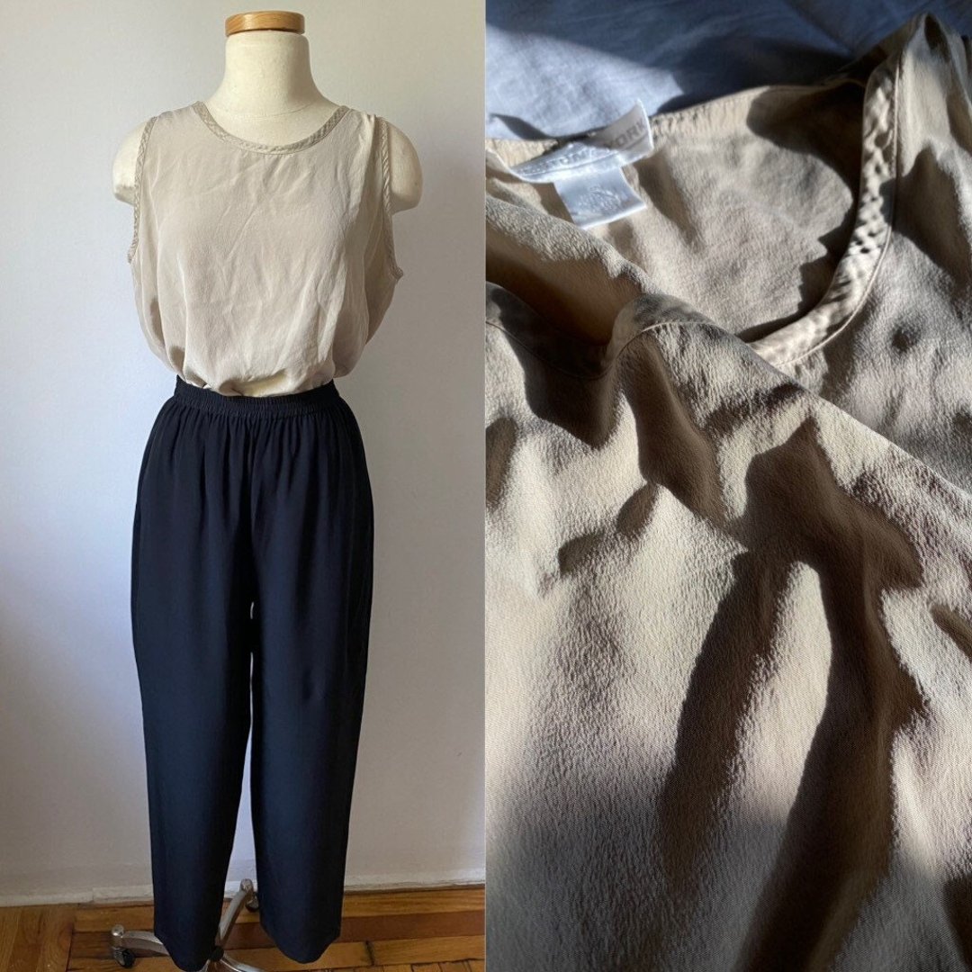 90s Silk Minimalist Tank | Disco Laundry Vintage | Brooklyn, NY