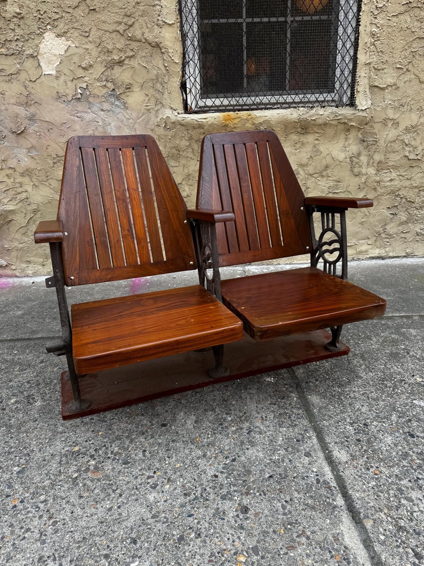 antique theatre seating industrial folding seat antique bleacher seats ...