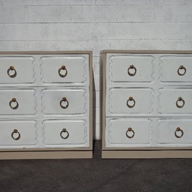 Pair of Dorothy Draper Style Espana Chests Bachelor Bedside Tables ...
