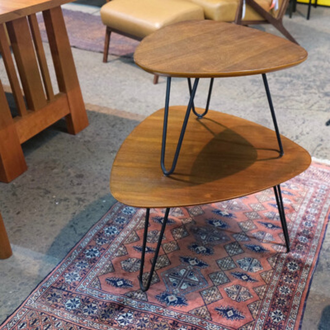 Pair Guitar Pick Side Tables | Midcentury Furniture Warehouse of ...