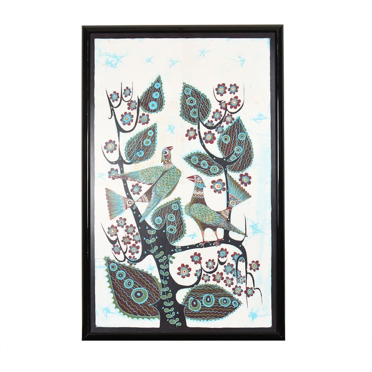 Framed Southeast Asian Batik of Peacocks | Modern Mobler | Takoma, DC ...