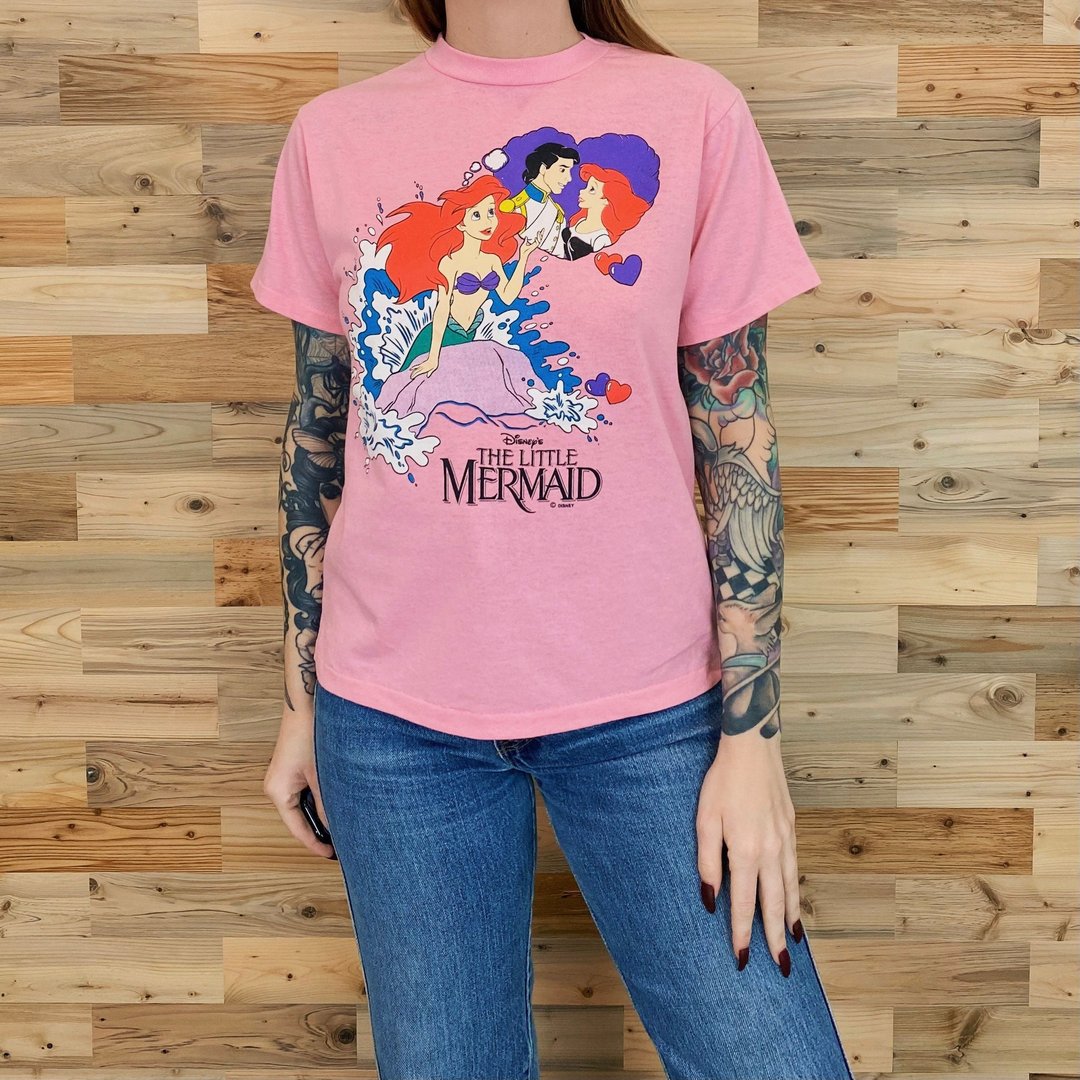 Original Vintage Disney's The Little Mermaid Movie Promo Tee Shirt ...