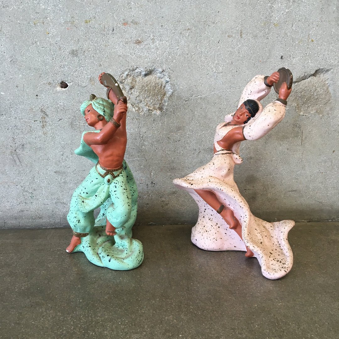 Vintage Pair of Chalkware Dancers Circa 1956 | Urban Americana (Home ...