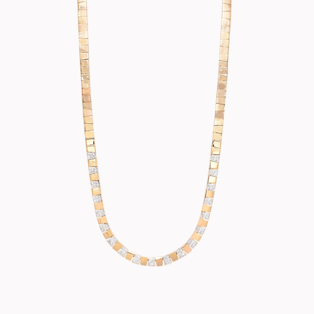Trapezoid Link Diamond Necklace | Eliza Page | Second Street District ...