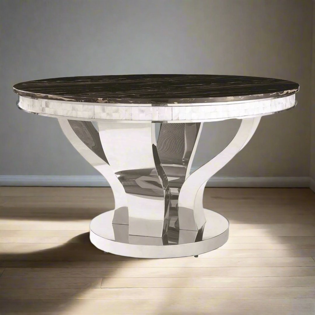Traditional Faux Marble Dining Table FFE258-47 | Goodby Hello (East ...