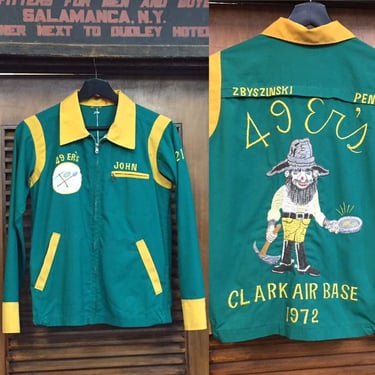 Vintage 1970's Clark Air Base 49'er Jacket, Vintage Souvenir Jacket ...
