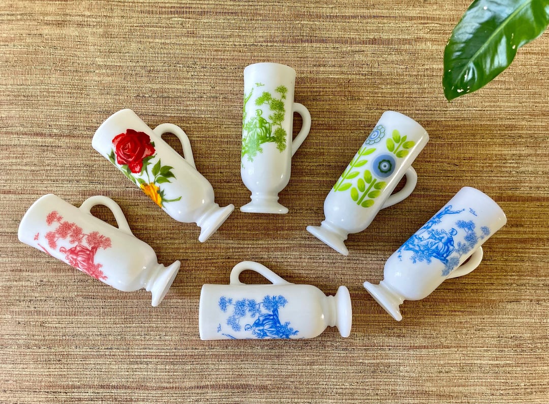 Vintage Avon Milk Glass Demi Cups - Pedestal Milk Glass | Soulful ...