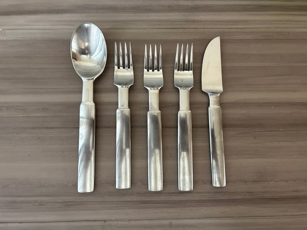 Vintage Dansk 1970s Artisan 1 Stainless Flatware Set 5 Pieces | Pink ...