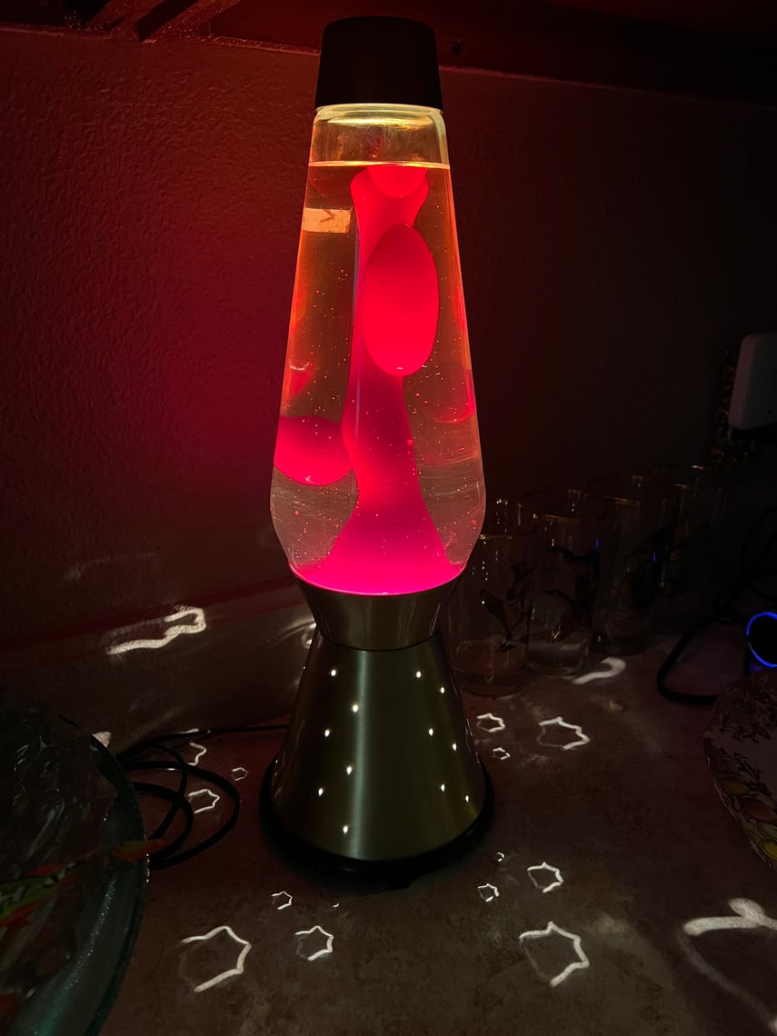 Mid Century Lava Lamp Lava Lite Gold and Red | OrWa Designs | Toledo, WA