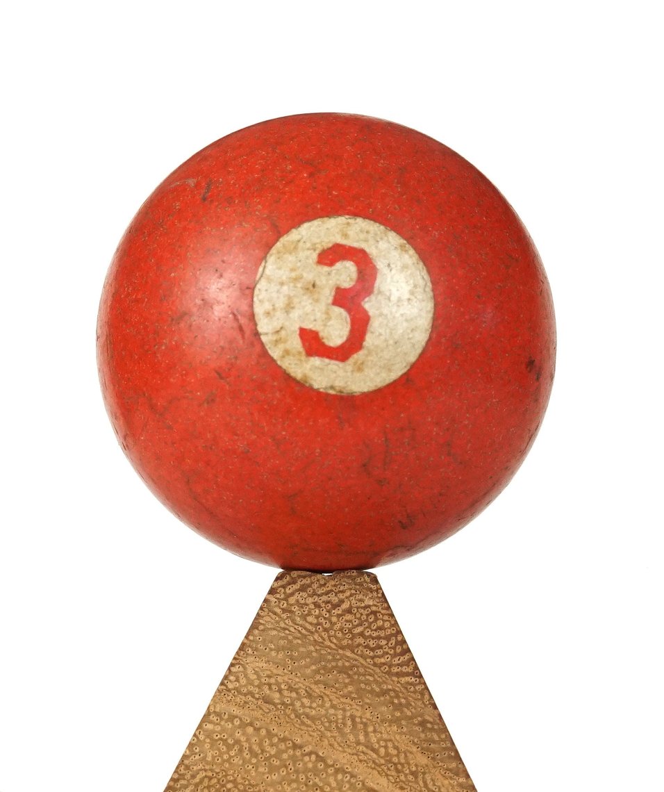 No. 3 Billiard Ball 1 7/8" Vintage Three III Red Pool Ball | Vintage ...