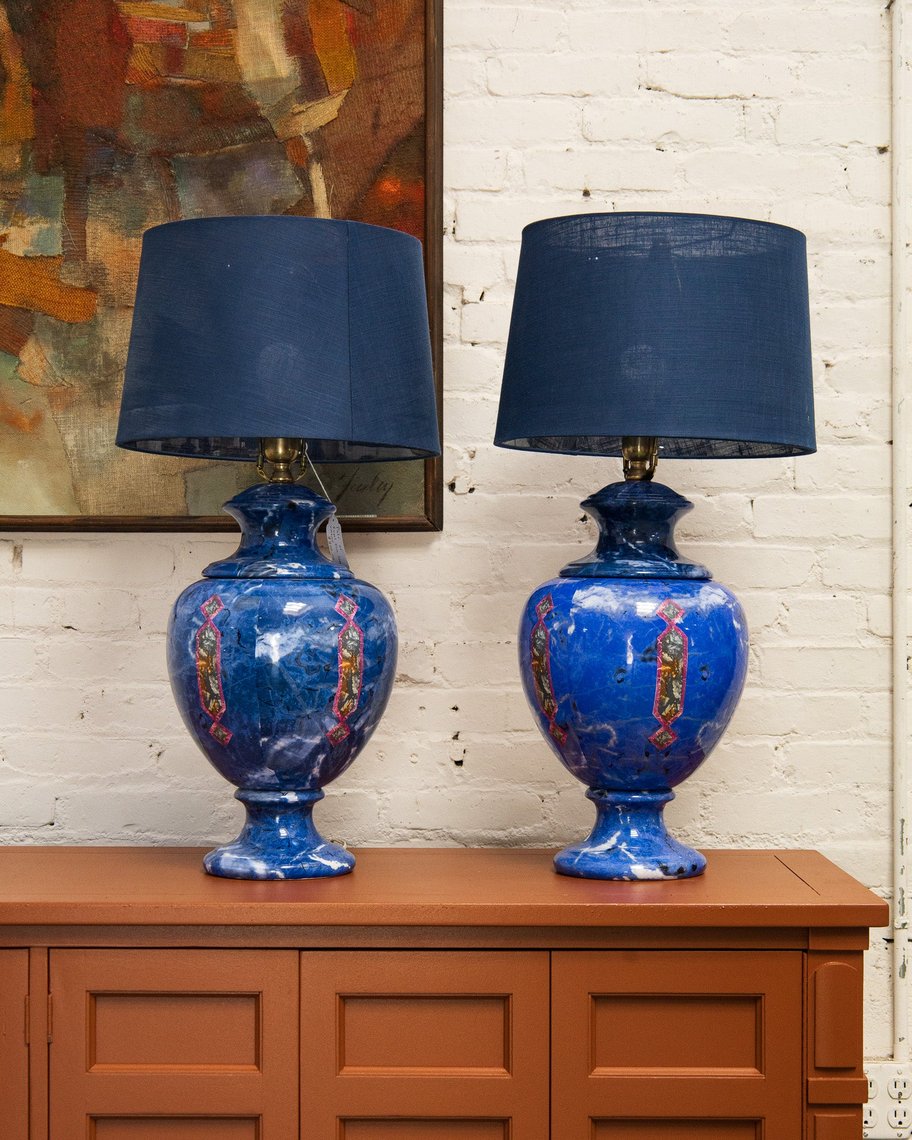 Pair of Royal Blue Lamps | Sunbeam Vintage | Highland Park - Los ...