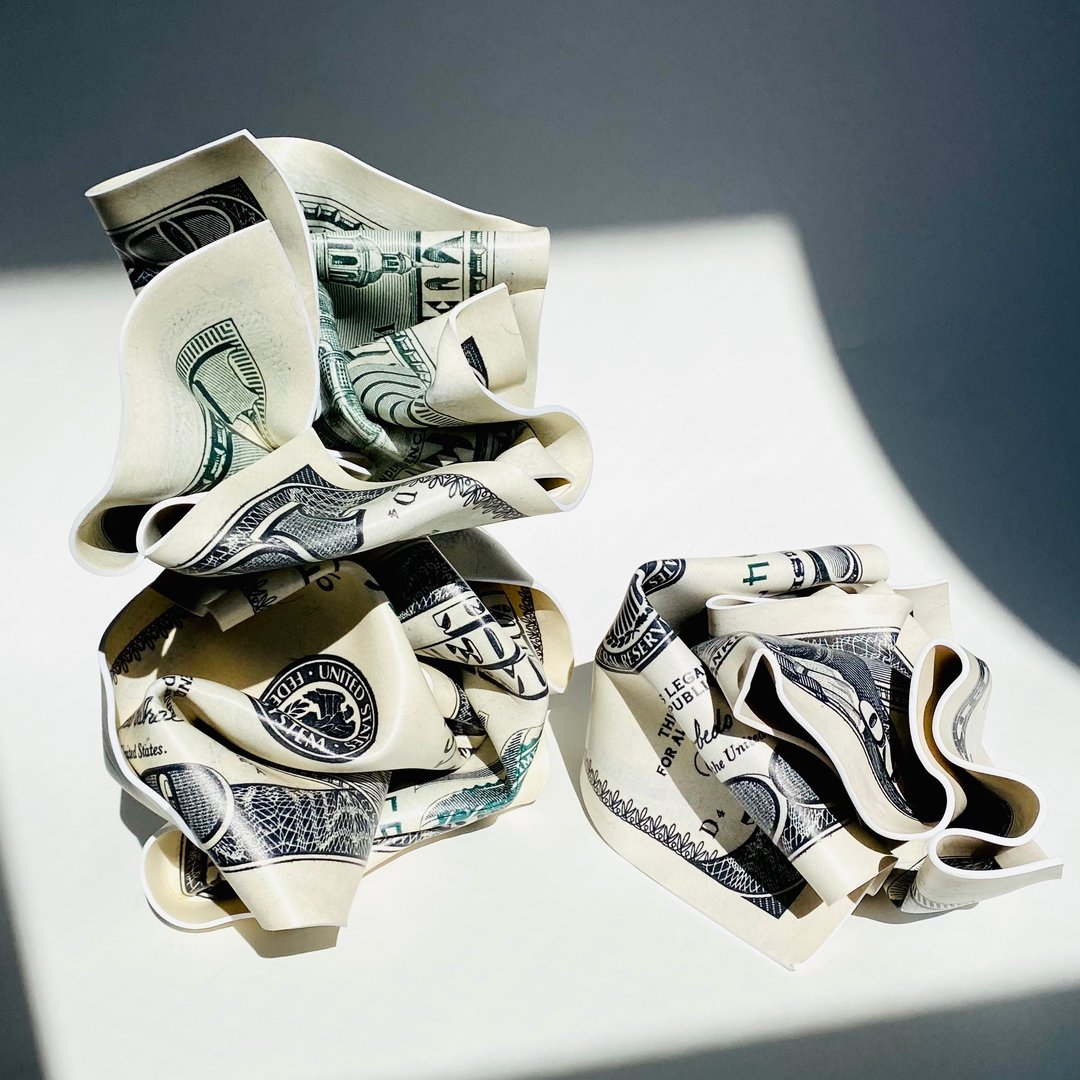 Giant $100 Crumpled Cash Sculptures | Odd Eye | East Village - New York, NY