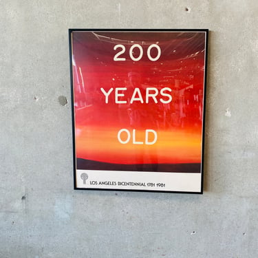 Ed Ruscha "200 Years Old" Offset Lithograph LA Bicentennial | Urban ...
