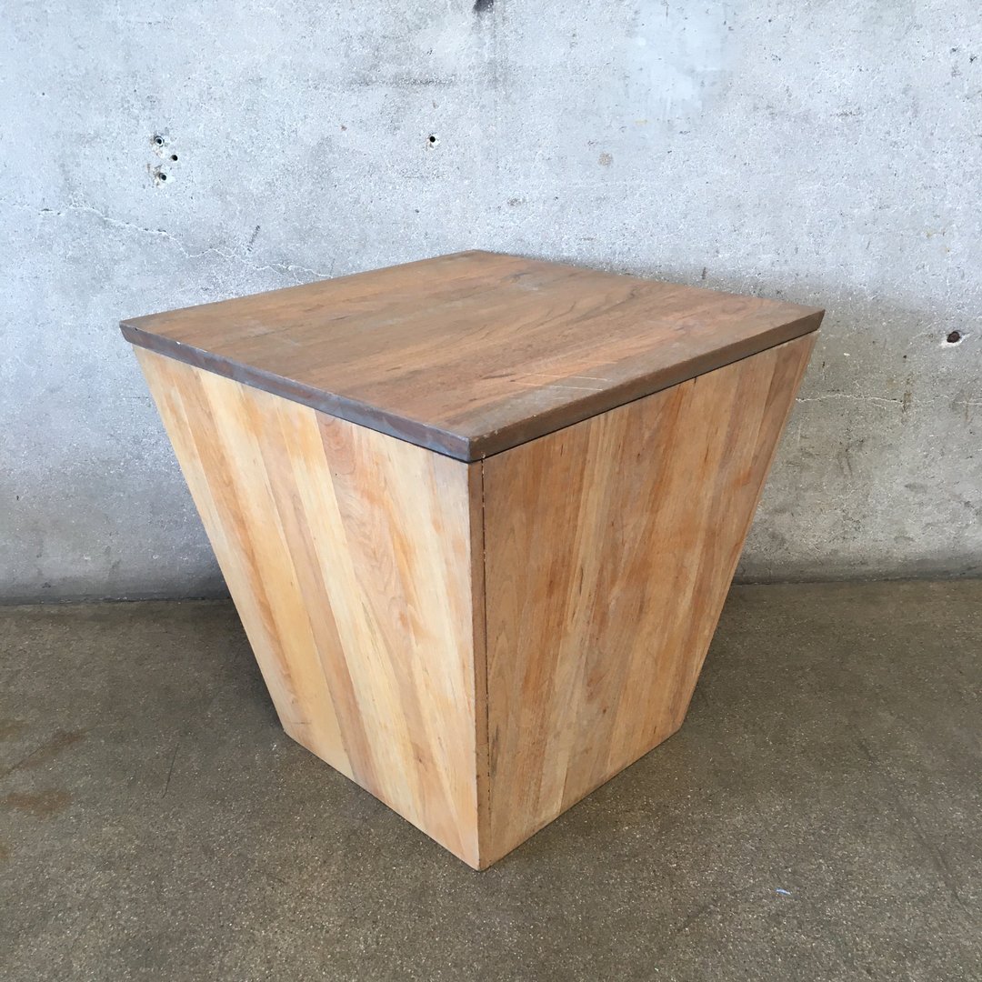 Solid Walnut Storage Bin / Side Table | Urban Americana | Long Beach, CA