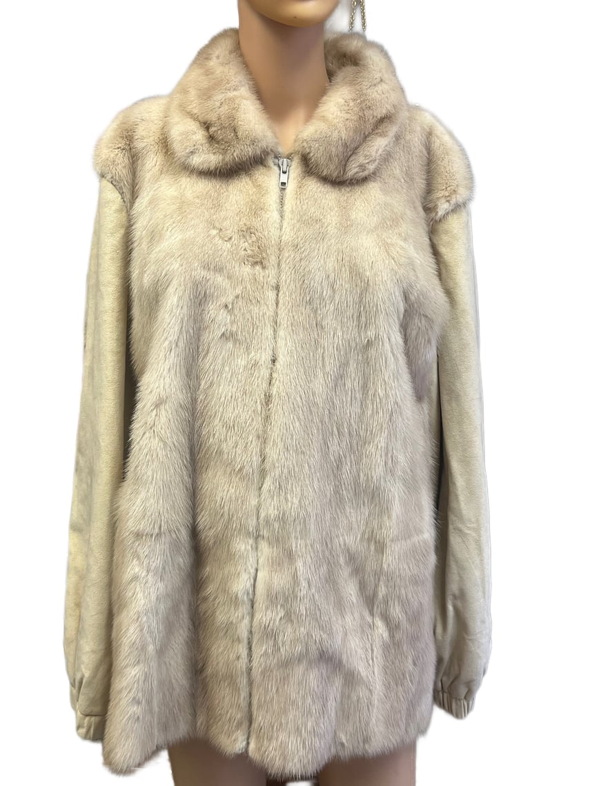 Vintage Mink Fur Coat, Cream Fur Coat, Satin Lined Fur | Minx and Onyx ...