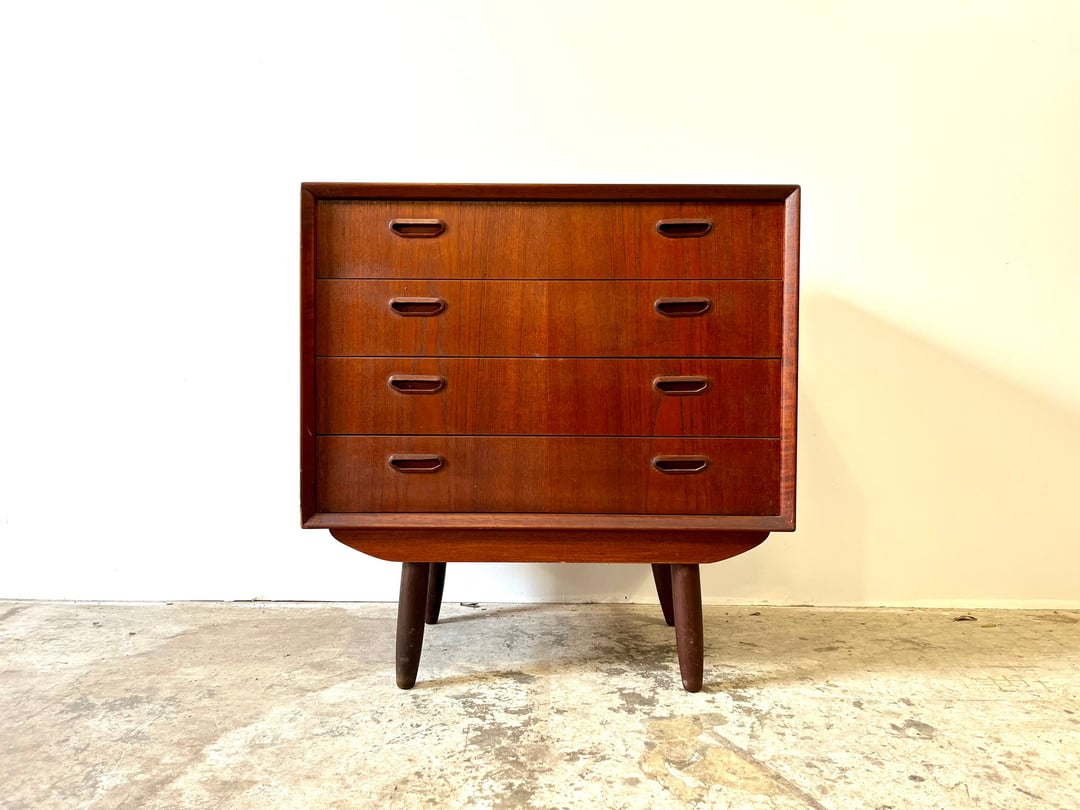 Vintage 1950s Danish Modern Teak Four Drawer Micro Dresser by | Rocket ...