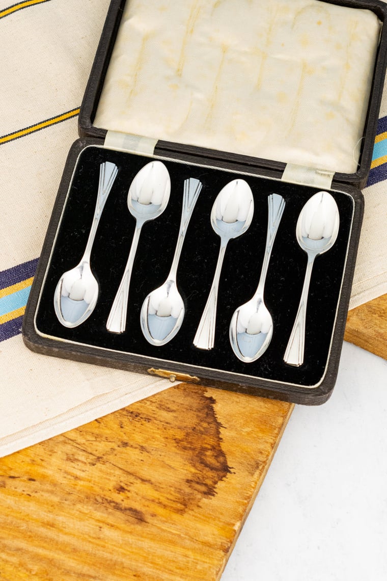 Vintage Silverplate Art Deco Demitasse Spoons - Set of 6 | Posh Chicago ...