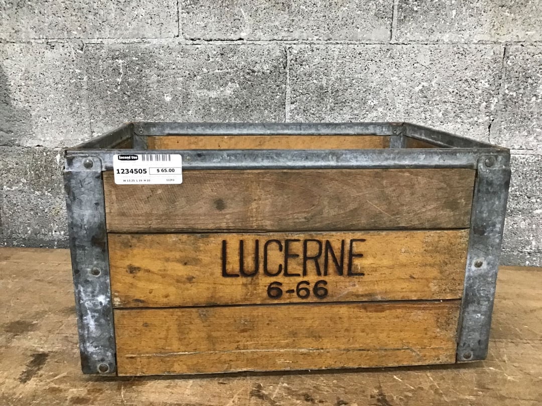 Antique Lucerne Milk Crate (Seattle) | Second Use | Seattle and Tacoma, WA
