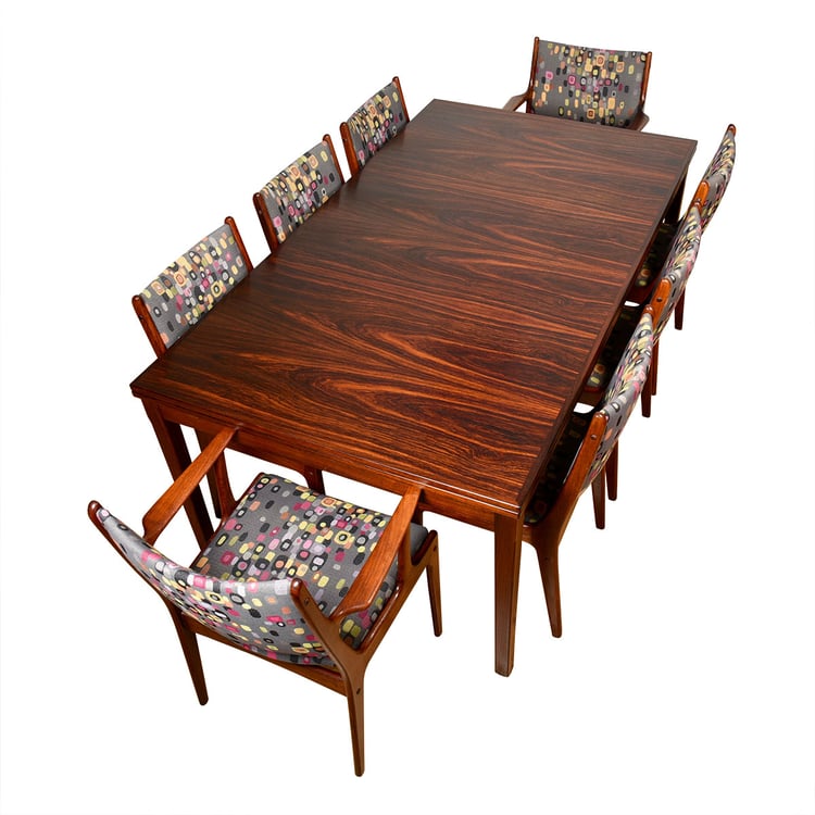 Exquisite Colossal Danish Modern Rosewood Expanding Dining Table ...