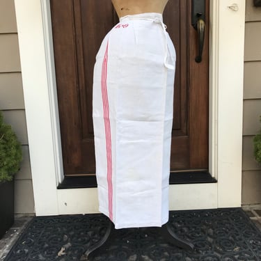 French Linen Apron, Bakers, Chef, Chore Apron, Monogrammed, Victorian ...