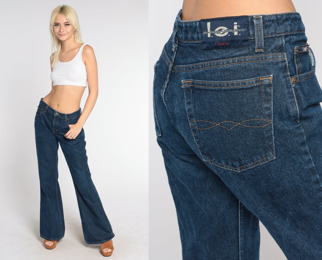 Lei Flared Jeans Y2K Jeans Mid Rise Jeans Dark | Shop Exile | Tucson, AZ