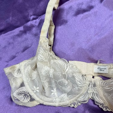 80s Vintage Christian Dior White Lace Bra | Elektra Vintage ...