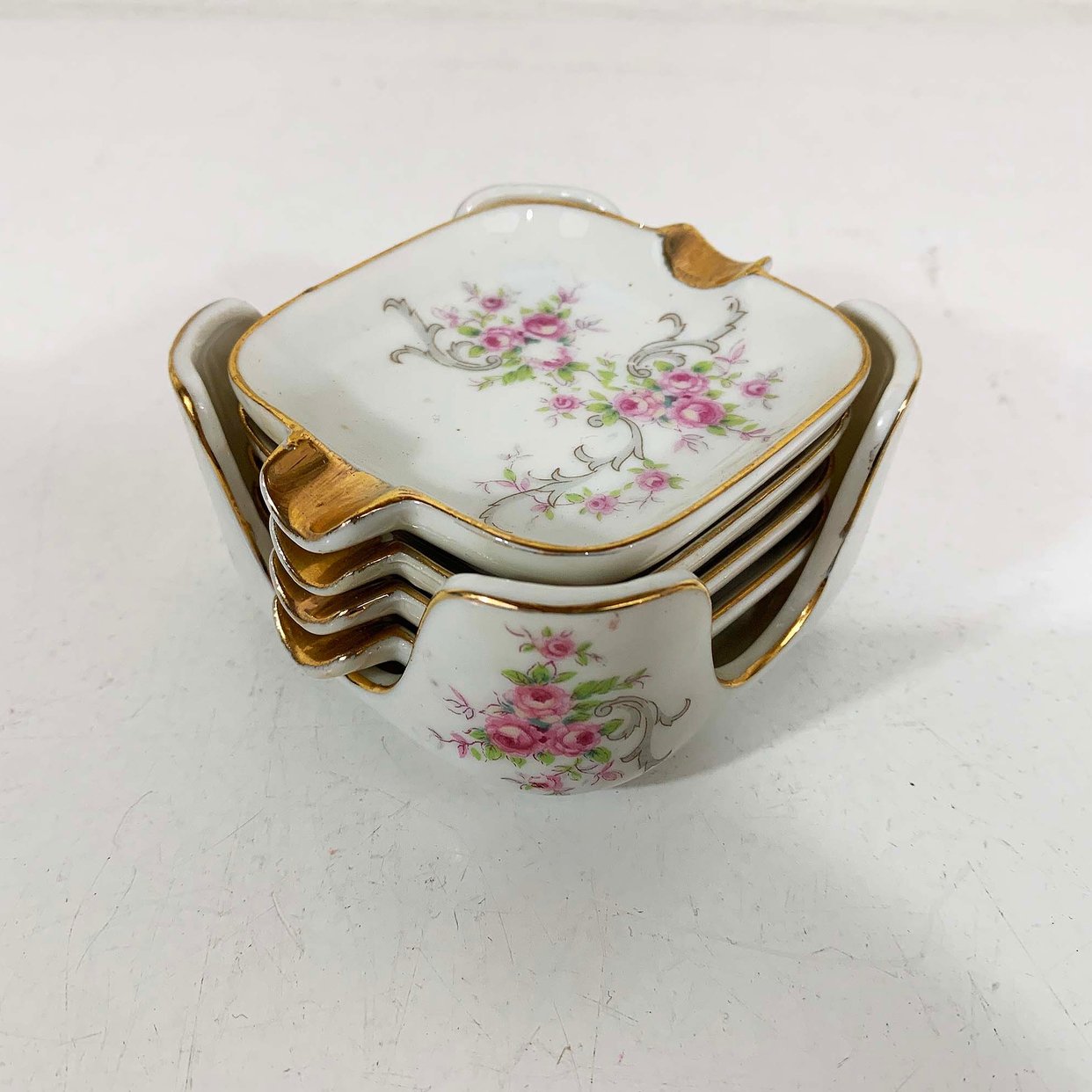 Vintage Lefton Mini Ashtrays Cards Bridge Set of 4 | Check Engine ...