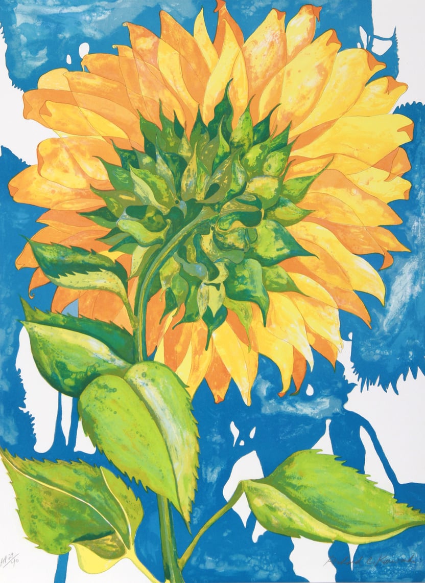 Sunflower No 1 by Richard Karwoski Lithograph 1980 | RoGallery | Long Island City, NY