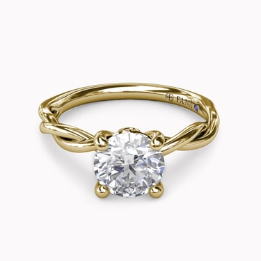 Prong-Set Twisted Engagement Ring Setting | Eliza Page - Second Street ...