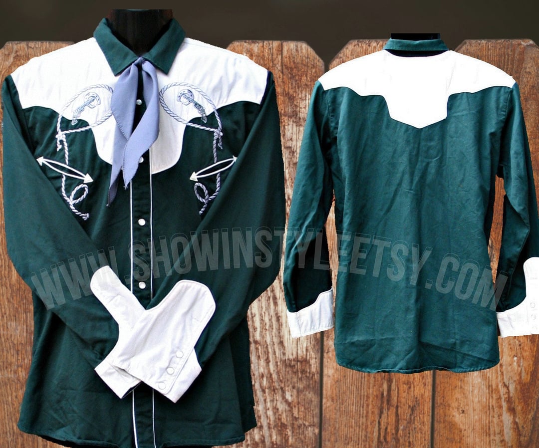 Buffalo Country Vintage Retro Western Men's Cowboy Rodeo Shirt ...