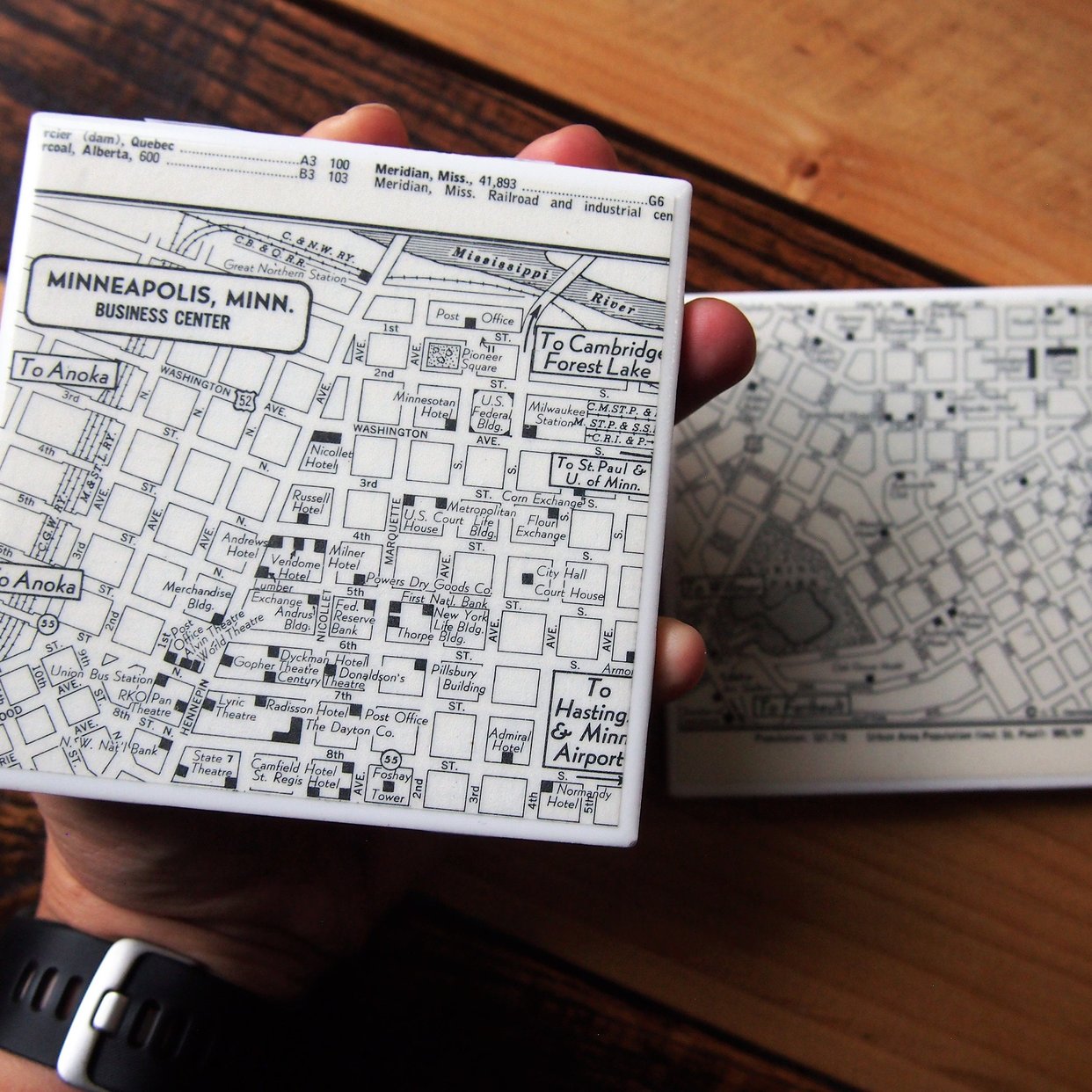 1956 Minneapolis Minnesota Vintage Map Coaster Set of 2. Vintage | All ...