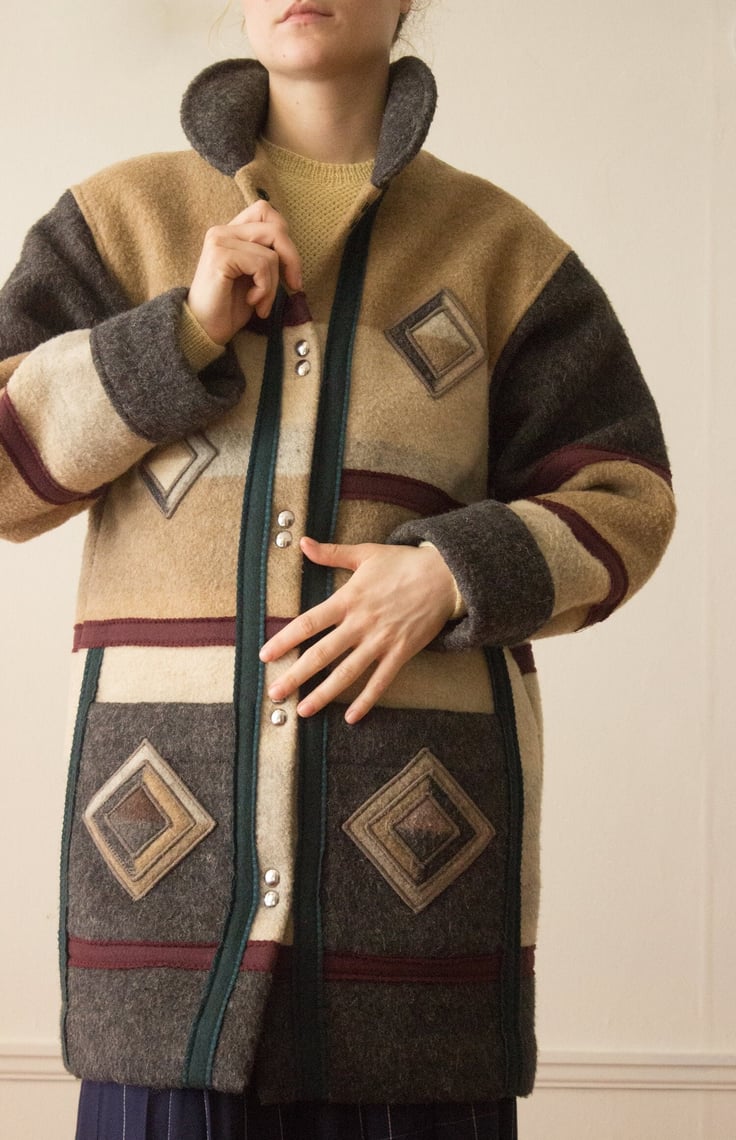 1980s Patchwork Wool Barn Coat | Wayward Collection | Philadelphia, PA