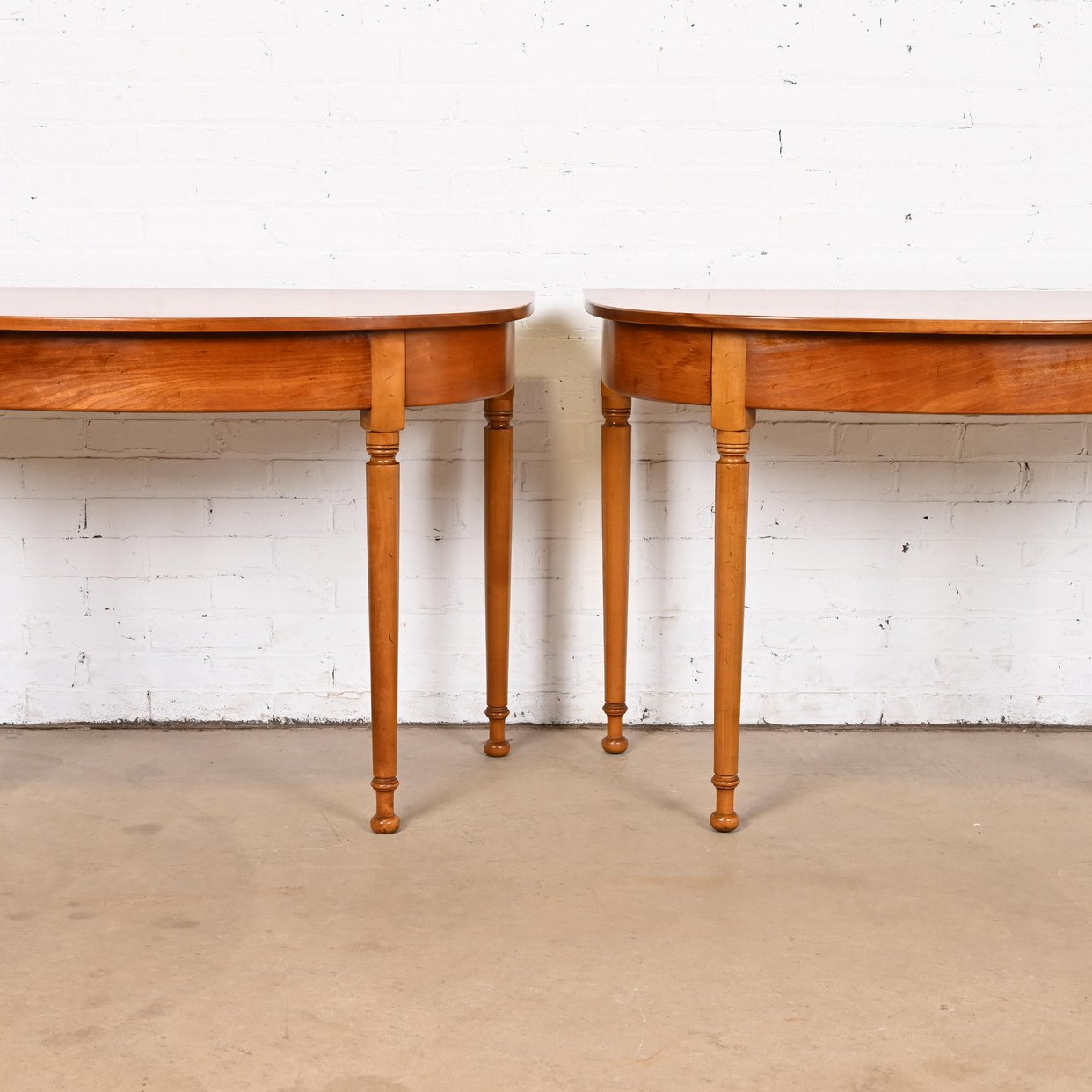 Stickley American Colonial Carved Cherry Wood Demilune Console | Liberty & 33rd - South Bend, IN ...