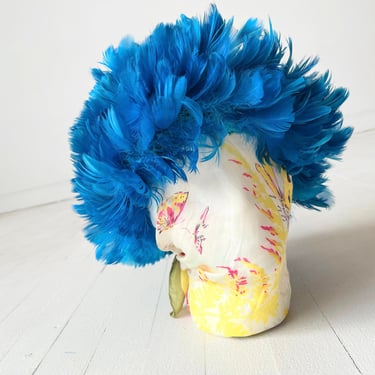 Vintage Electric Blue Feather Hat | Phenix - Brooklyn, NY | ATTIC