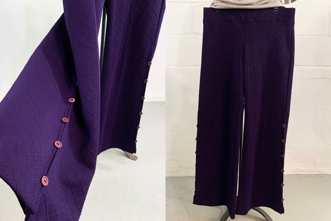 Vintage Mod Peekaboo Pants Bell Bottom Purple Flares Peek-A-Boo TV ...