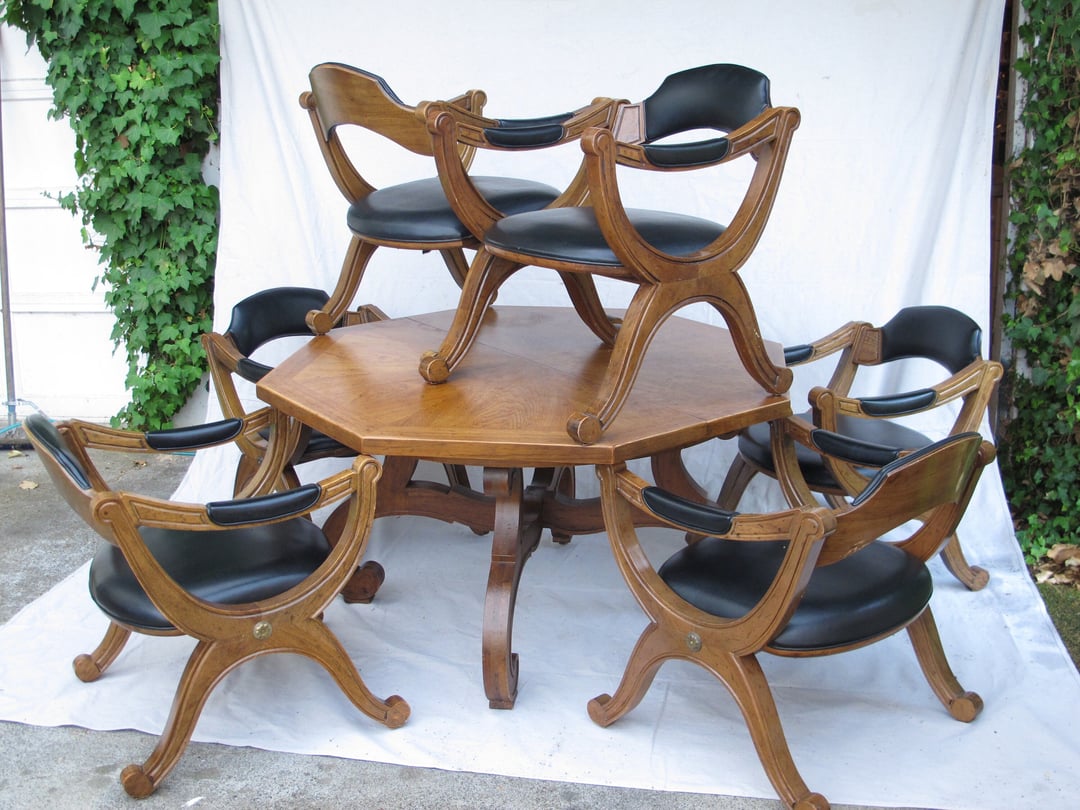 Drexel Esperanto Dining Table Set Mid Century Modern Round Dining | All ...
