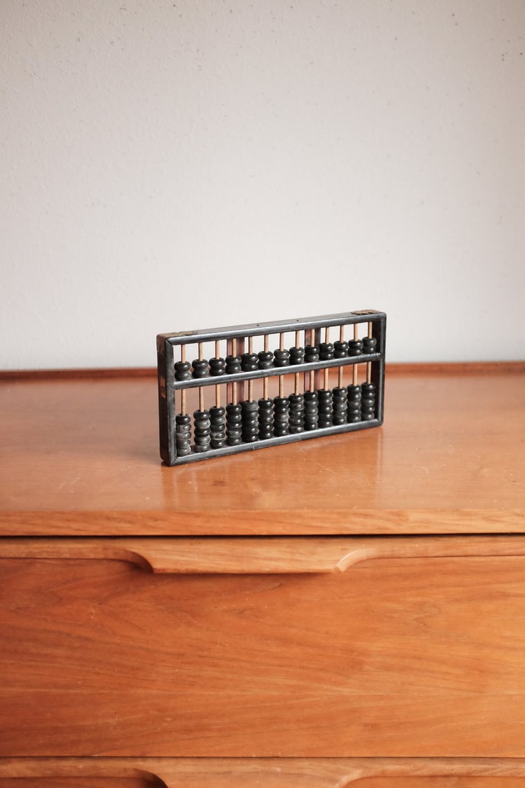 Vintage Wood Abacus with Metal accents | Microscope Telescope | Seattle, WA