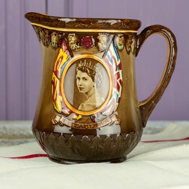 Vintage Queen Elizabeth II 1953 Coronation Pitcher | Posh Chicago ...