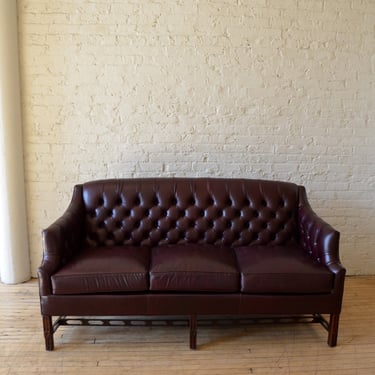 Vintage Leather Craft Chesterfield Settee / Bench / Sofa | Reclaimed ...
