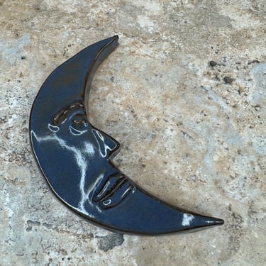 Handmade Blue Moon Pottery, Crescent Moon with Unique | Good Luck Fox ...