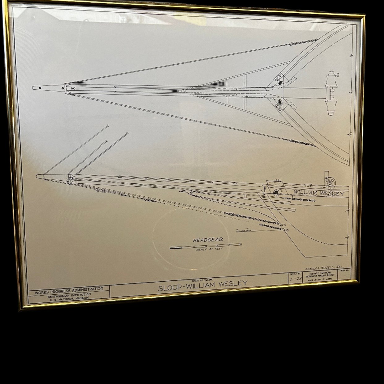 Line Drawing - Sloop - William Wesley - | Annapolis Maritime Antiques ...