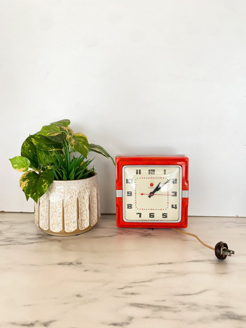 Orange Kitchen Clock | Sunbeam Vintage | Highland Park - Los Angeles, CA
