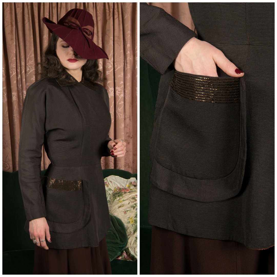 1940s Jacket - Smart Post War 40s Vintage Jacket in | Fab Gabs ...