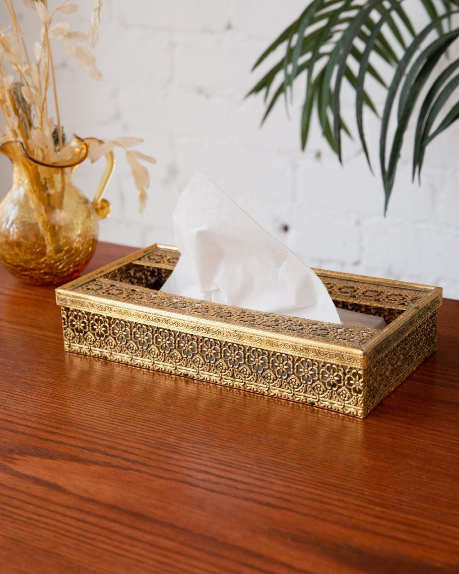Brass Tissue Box Cover | Sunbeam Vintage | Highland Park - Los Angeles, CA