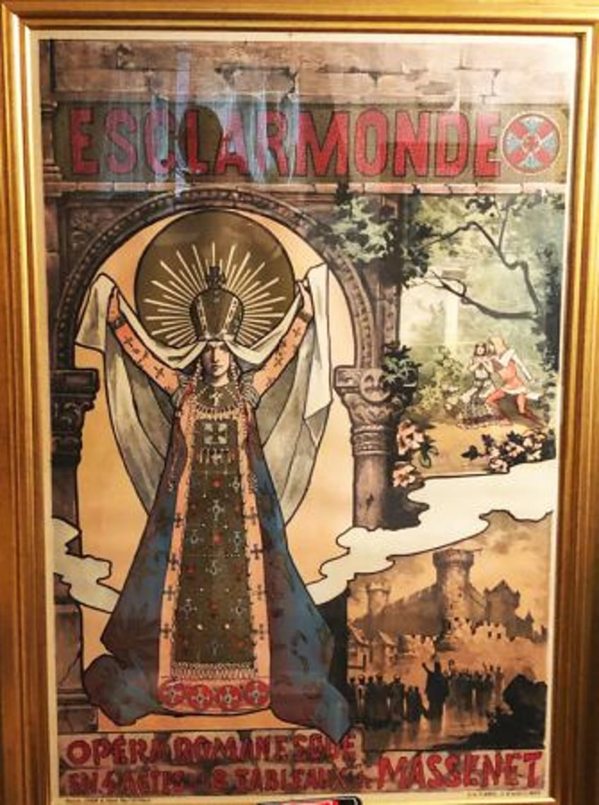 Original French Lithograph Poster Esclarmonde Opera Romanesque by ...