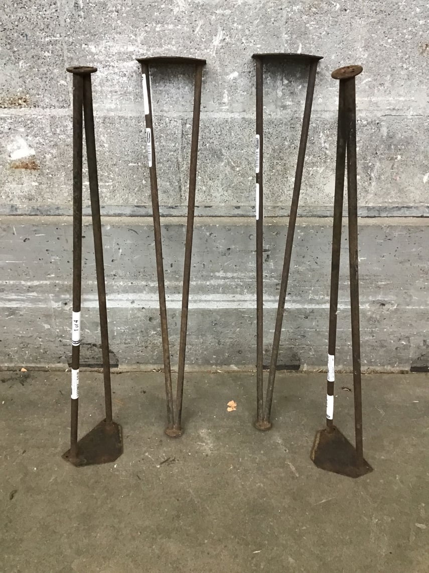 4 Vintage Steel Hairpin Table Legs (Seattle) | Second Use | Seattle and ...