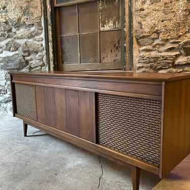Mid century stereo cabinet mid century console cabinet silvertone ...