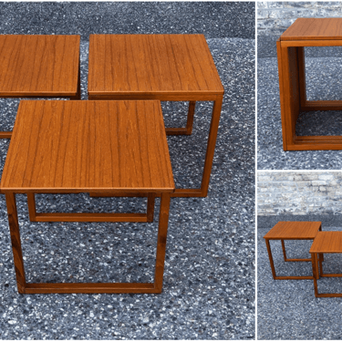 Kai Kristiansen Teak Cube Nesting Tables | MidModMen+friends | St. Paul, MN