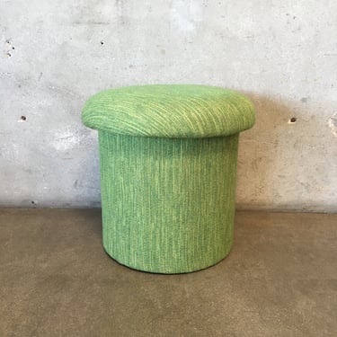 Avocado Green Tweed Mushroom Ottoman | Urban Americana | Long Beach, CA